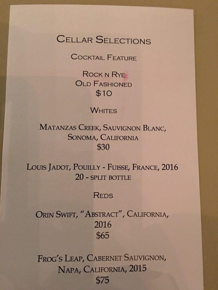 Menu at The Roof Deck at The Vanderbilt pub & bar, Newport
