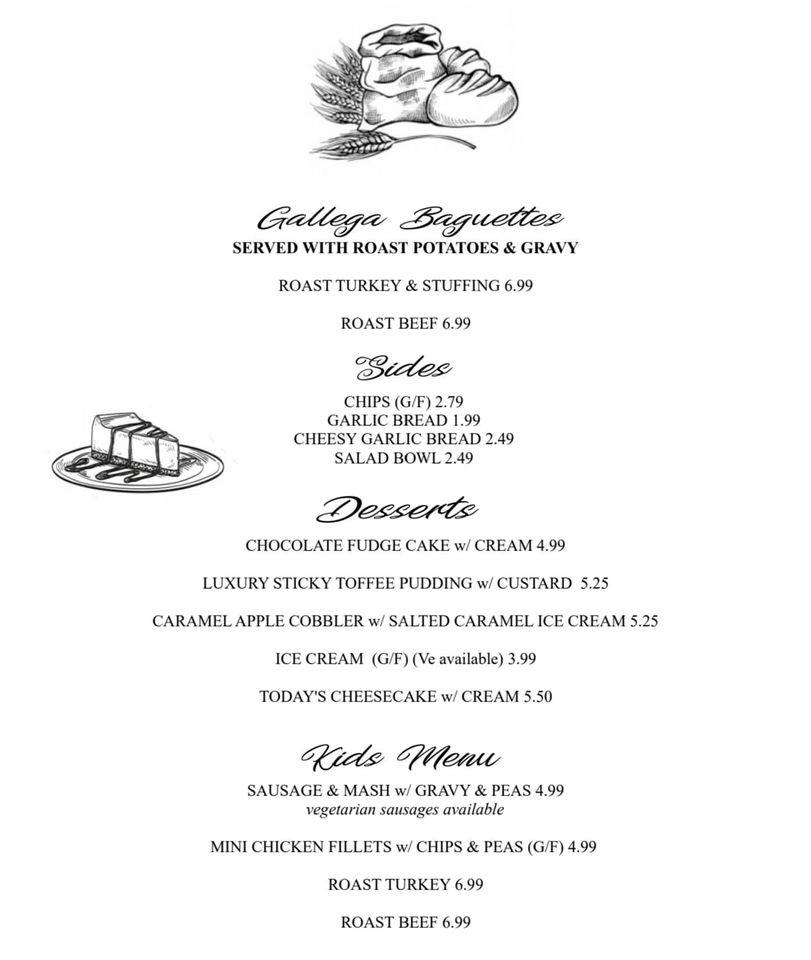 Menu at The Stanhope Arms pub & bar, Ilkeston