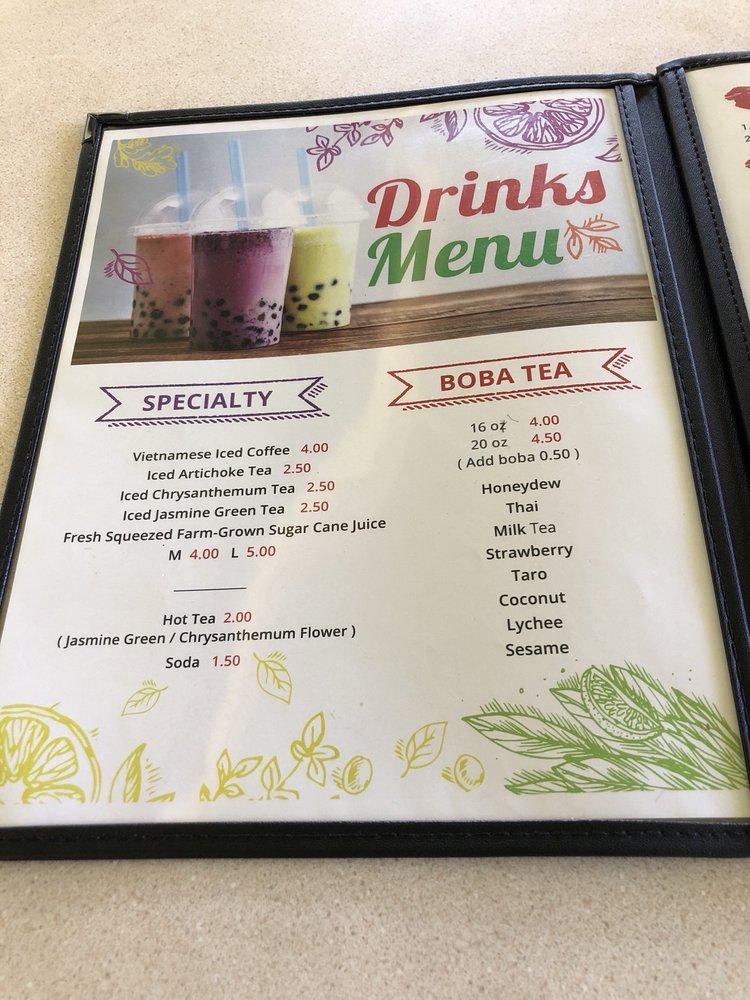 Menu at Yen's Cafe, Hilo
