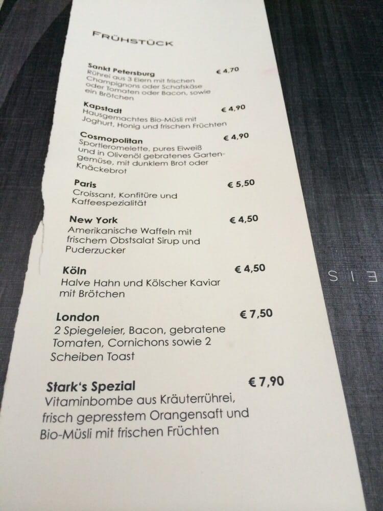 Menu at Stark pub & bar, Cologne