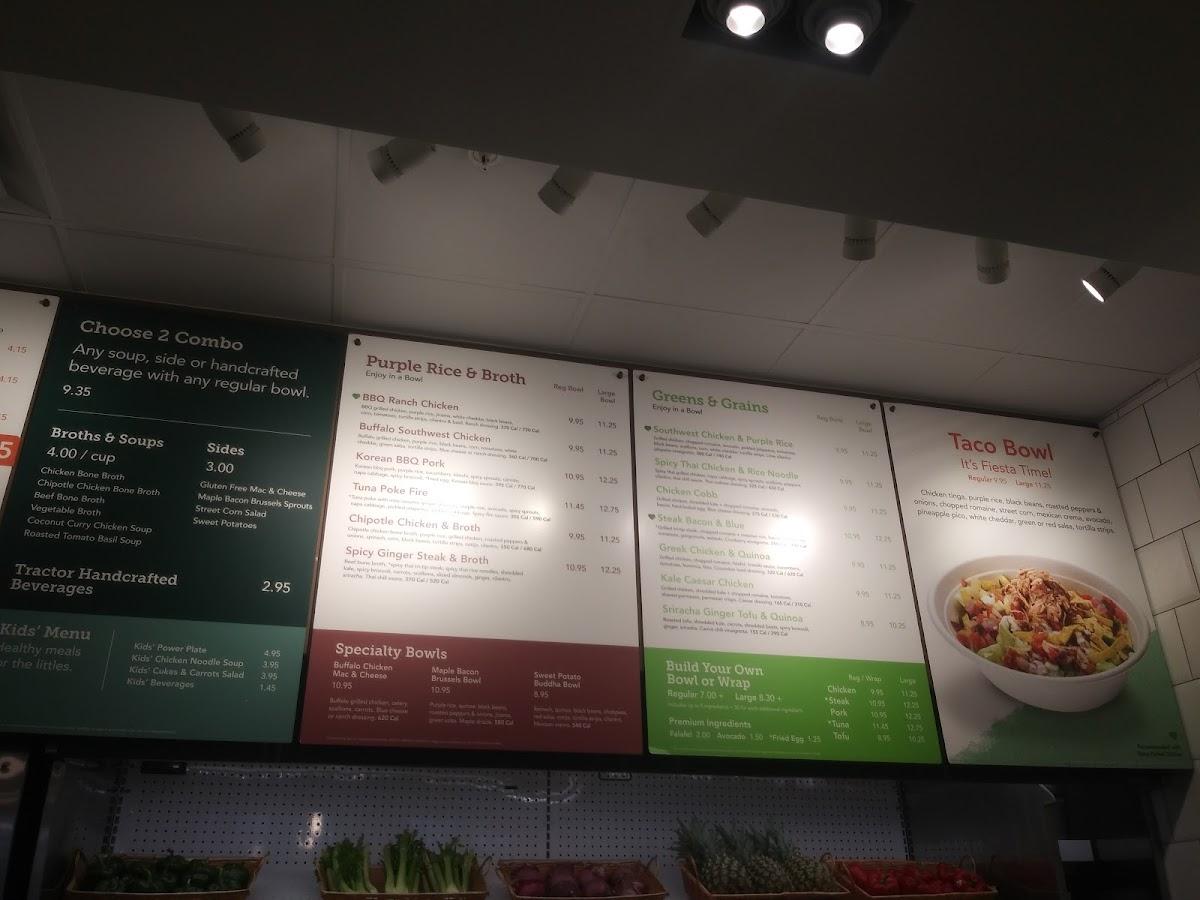 Menu at CoreLife Eatery restaurant, Boca Raton