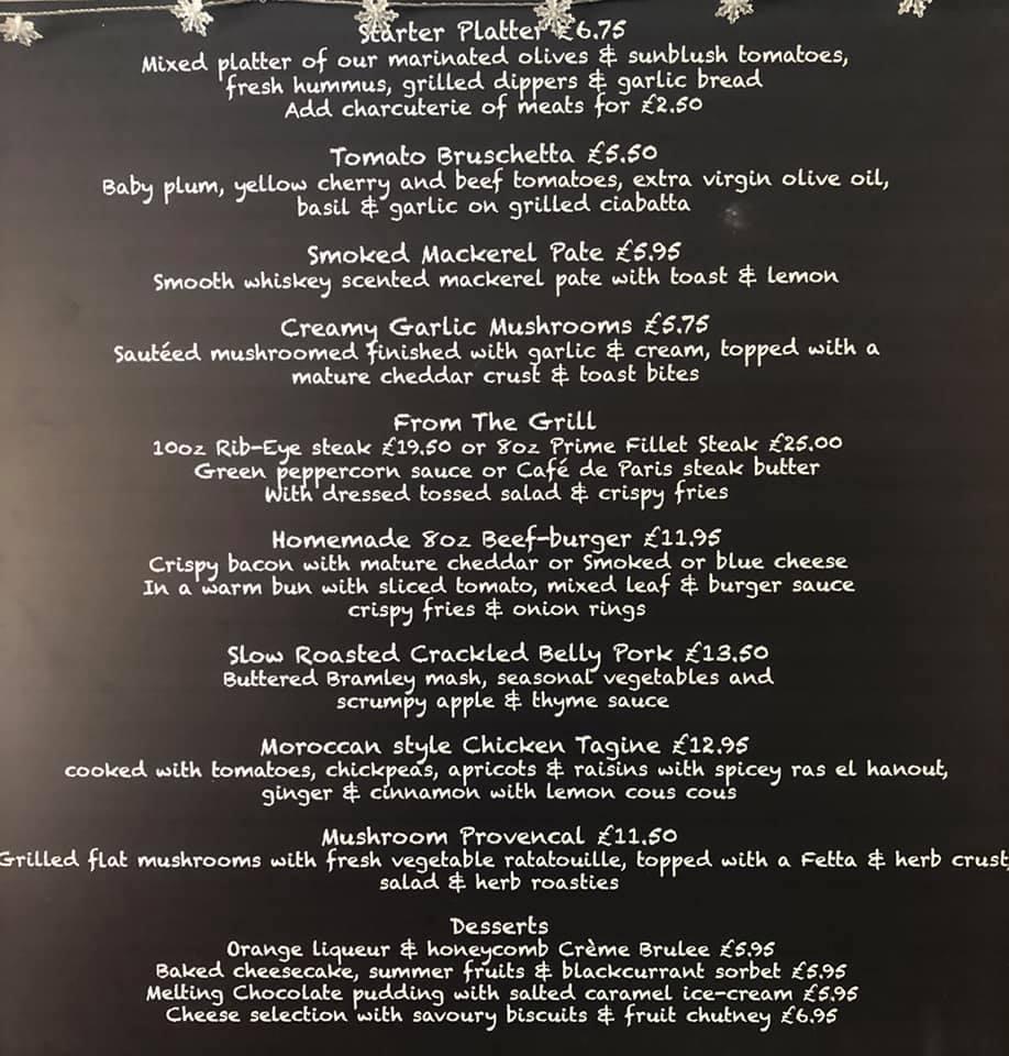 Carta del café Mike's Kitchen, Portsmouth