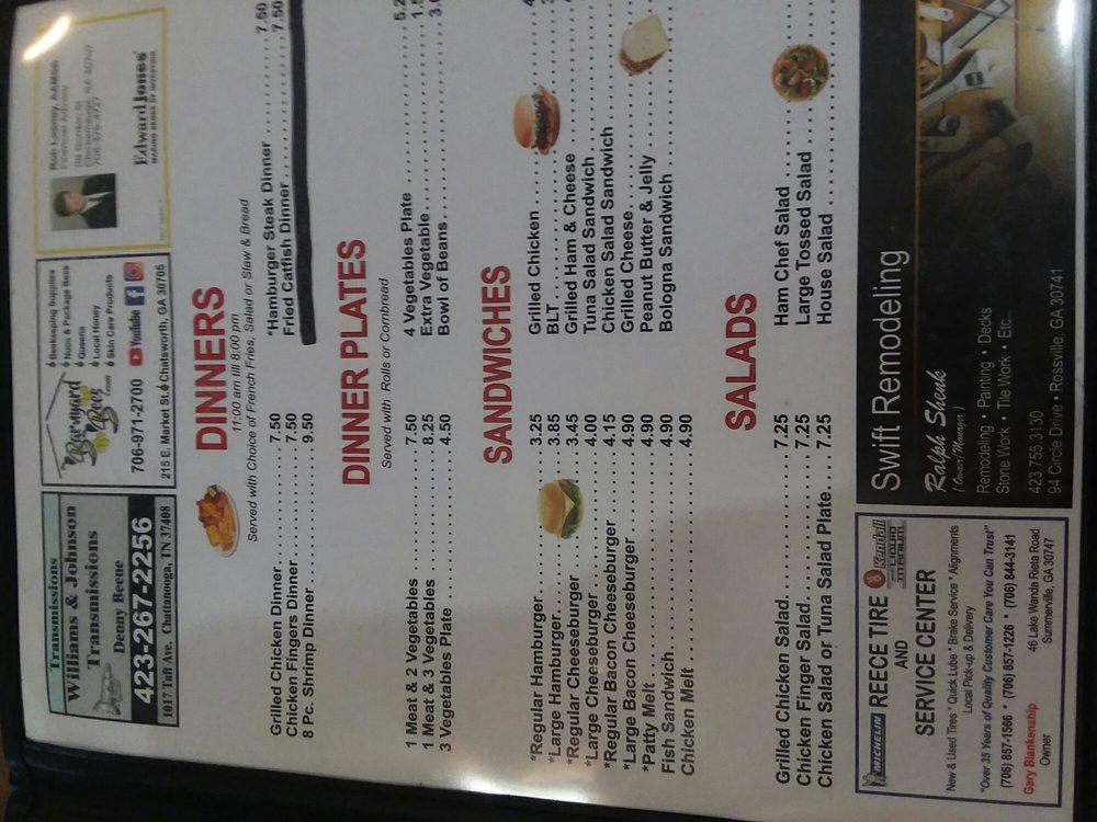 Menu at Wanda's Restaurant, Rock Spring