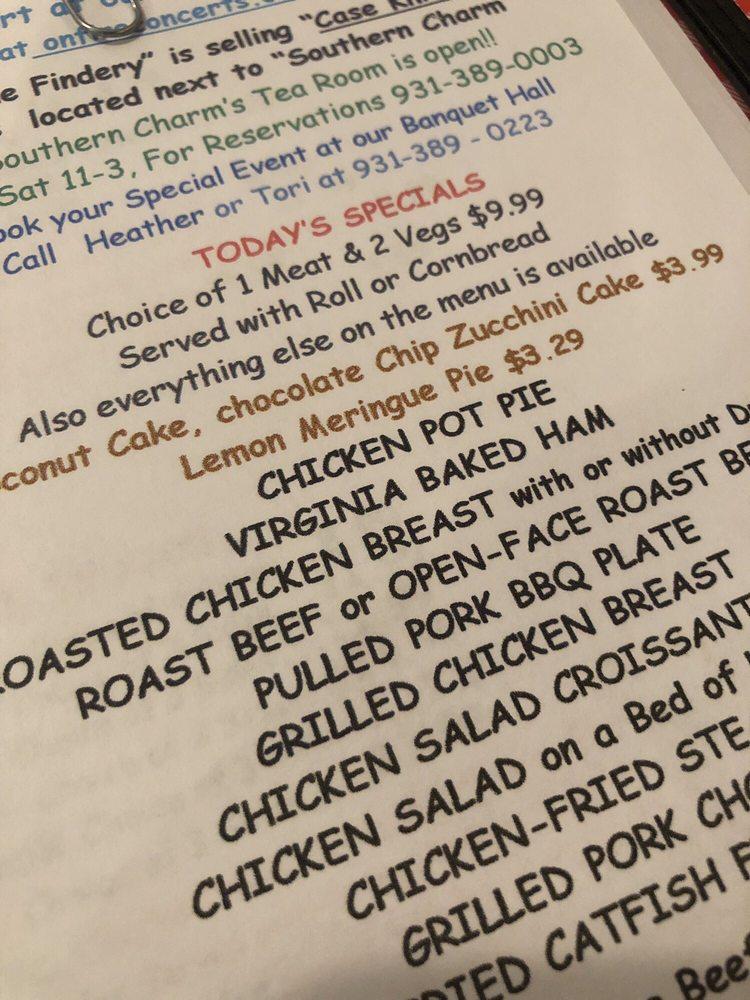 Menu at Bell Buckle Cafe, Bell Buckle, 16 Railroad Sq E