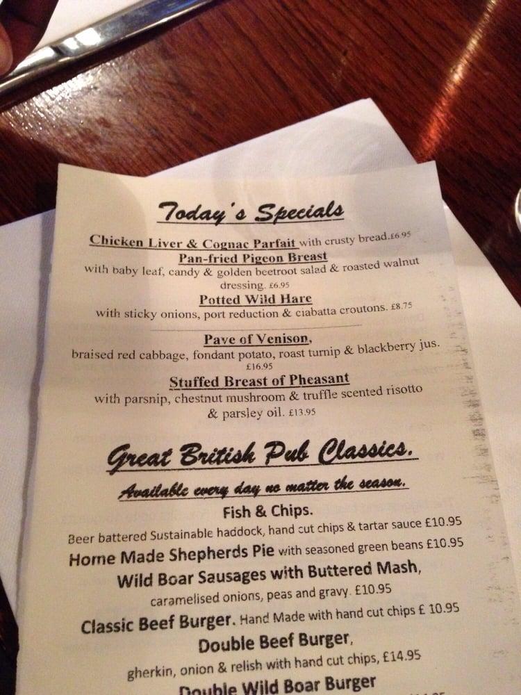 Menu at Dog & Fox pub & bar, London, 24 High St