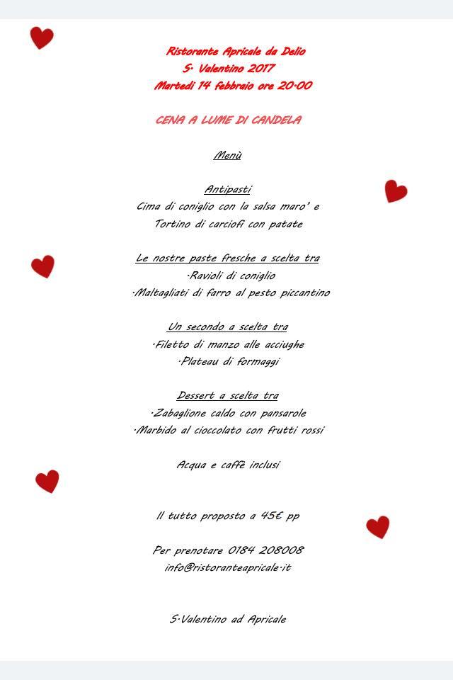 Speisekarte von Ristorante Apricale da Delio, Apricale
