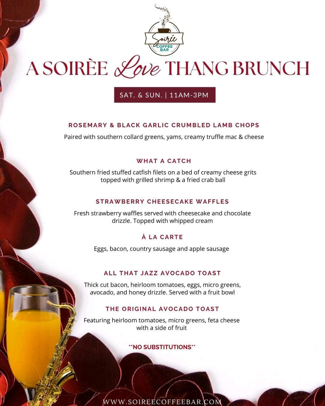 Menu at Soirée Coffee Bar, Dallas