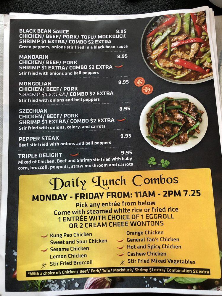 Menu at V-Bistro (Viet Bistro) restaurant, Fridley