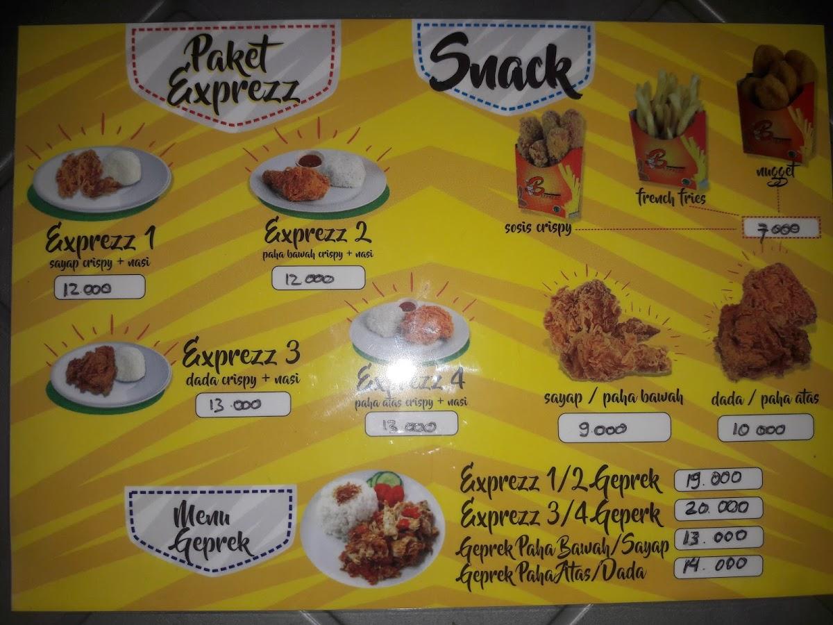 Menu at BFC natar restaurant, Natar