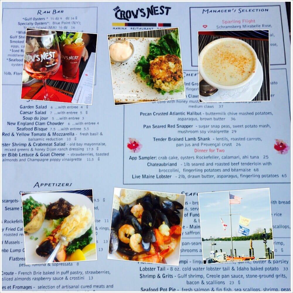 Menu at Crow's Nest Restaurant, Tavern & Marina, Venice