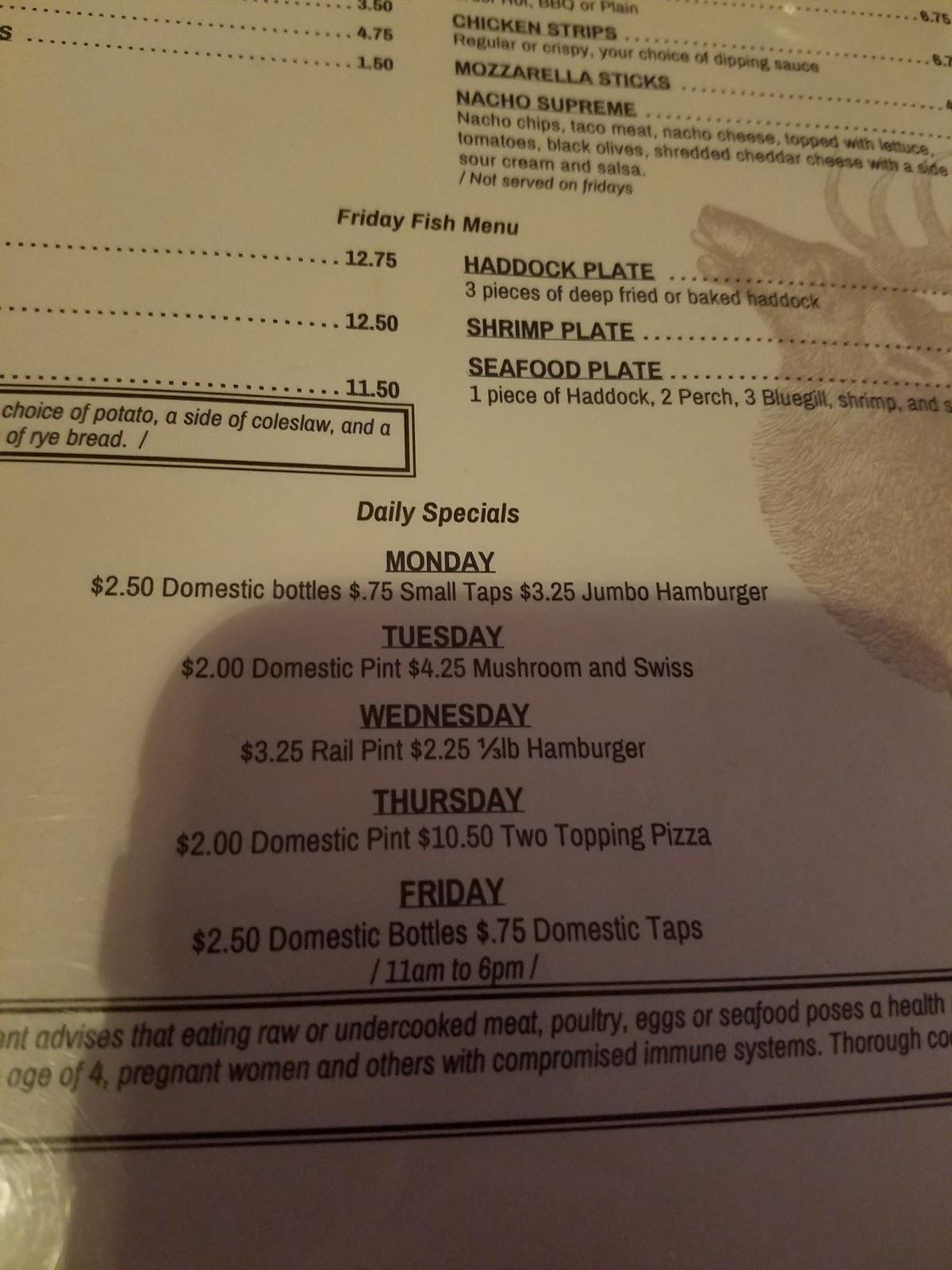 Menu at Countryside Bar & Grill, Harrison, W5302 State Road 114