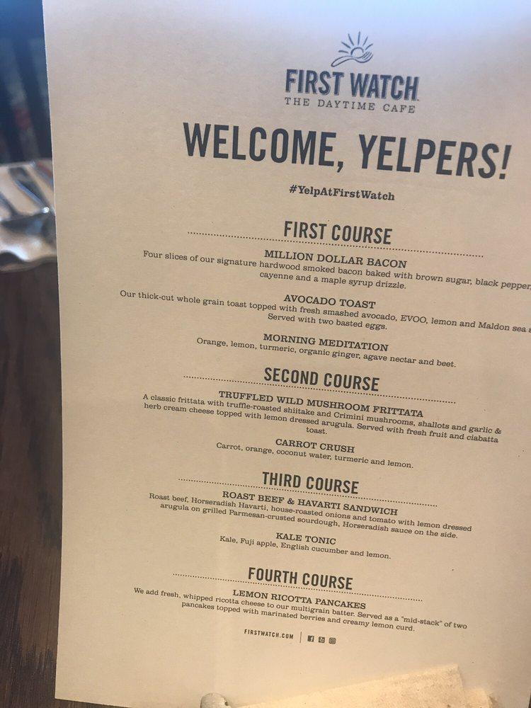 Menu at First Watch cafe, Arvada, B W 52nd Ave Suite 200