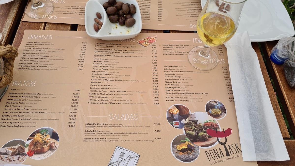 Menu em Dona Taska restaurante, Coimbra