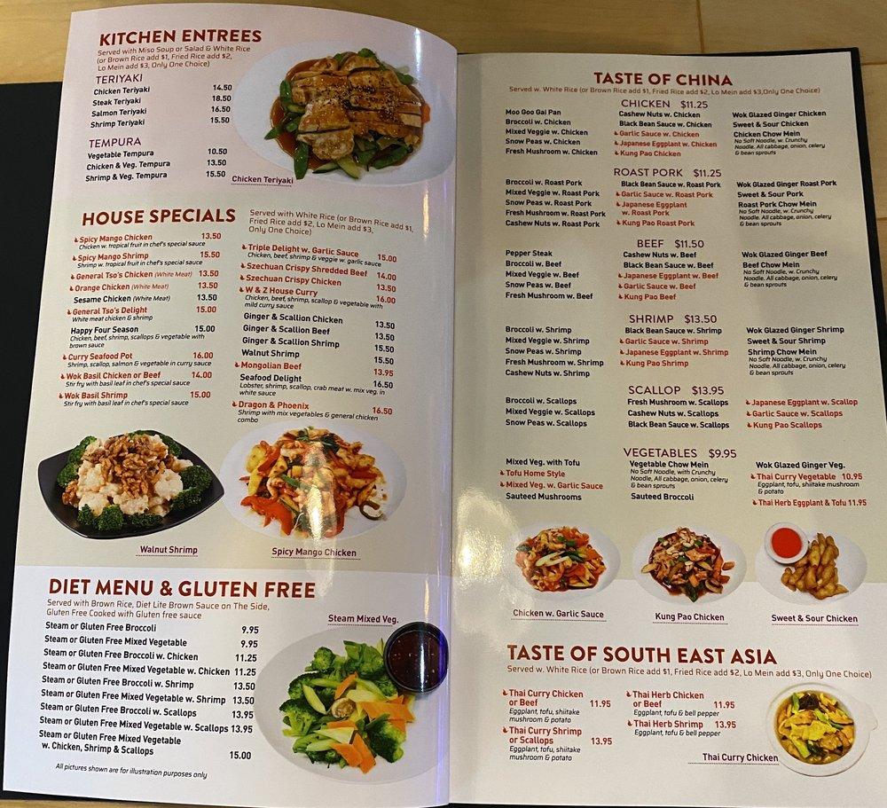 Menu at W & Z Asian Bistro & Sushi Bar, Prescott Valley