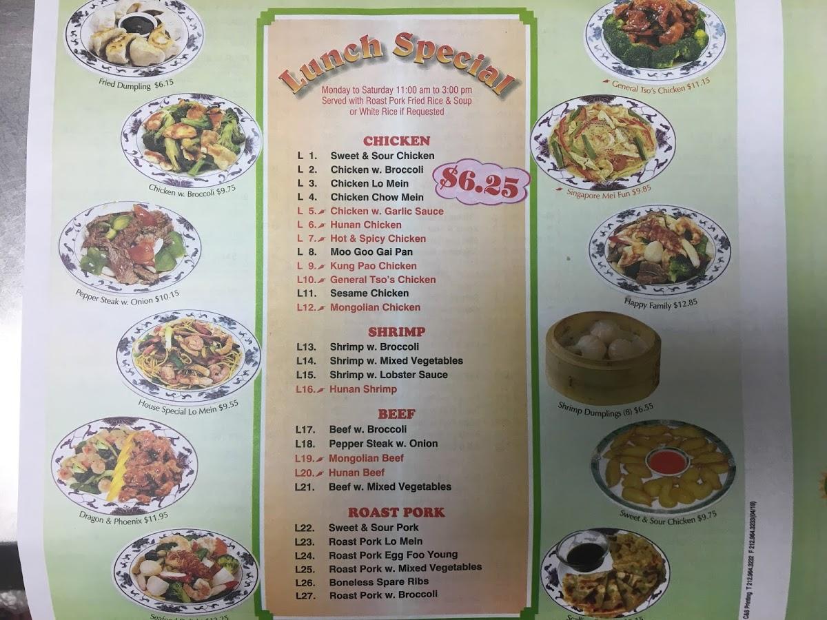 Menu at Jumbo Chinese Restaurant, North Branford