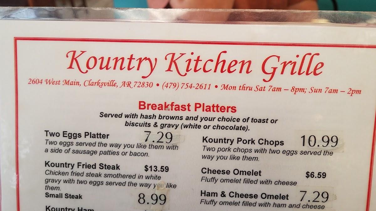 Menu at 818 Diner restaurant, Alva