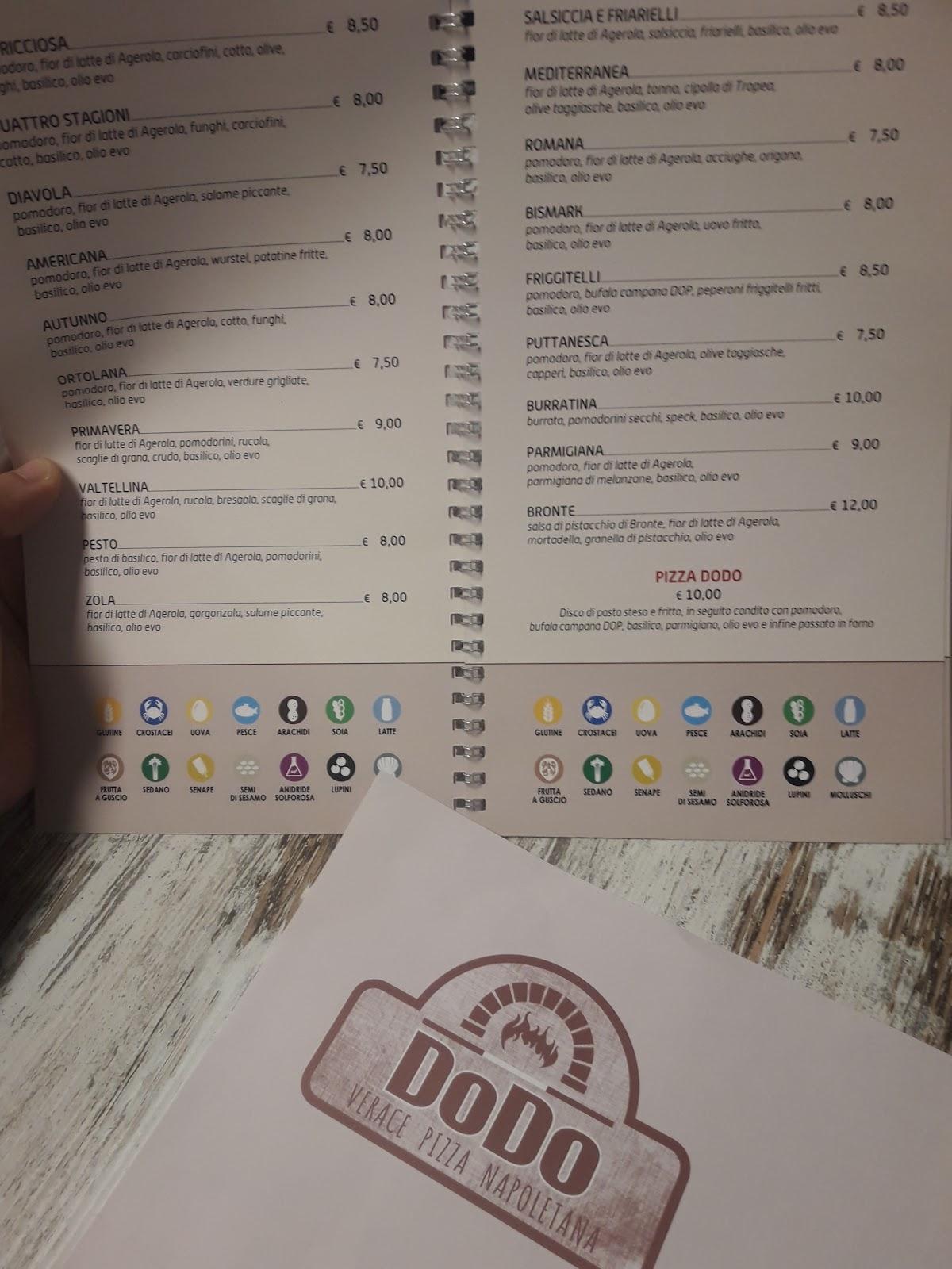Menu at DODO Verace Pizza Napoletana - SACILE restaurant, Sacile