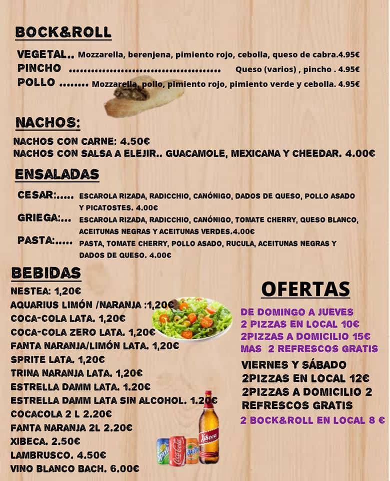 Menu at Orca Pizza, Palafolls