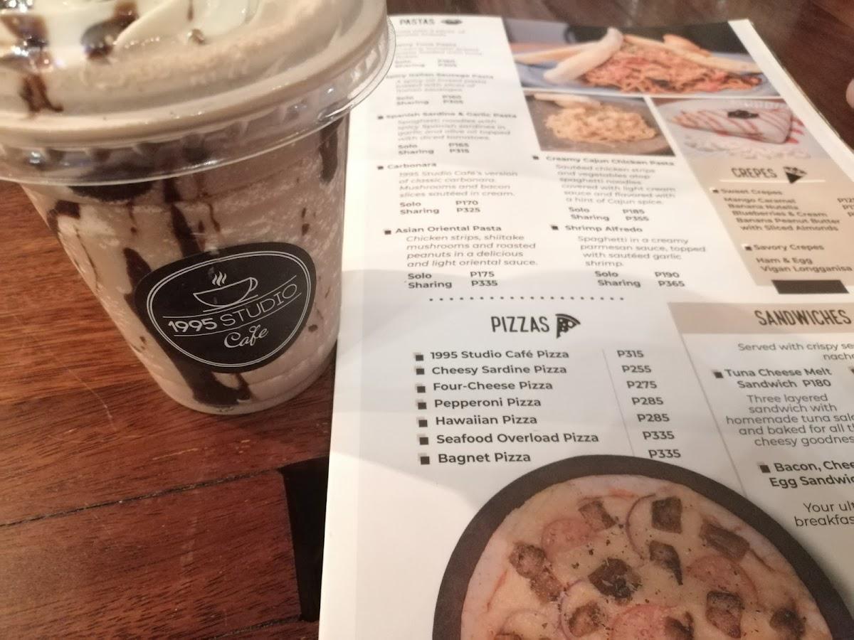 Menu at 1995 Studio Cafe, Vigan City