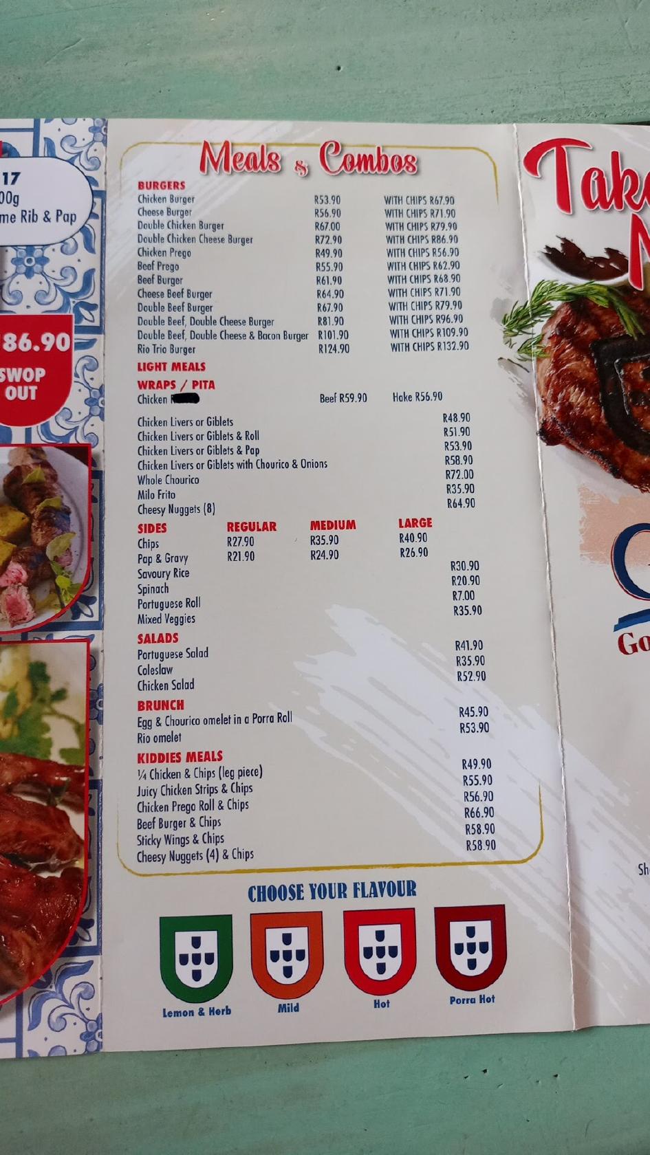 Menu at GiraRio Good Food Good Mood restaurant, Vanderbijlpark, Shop 19A