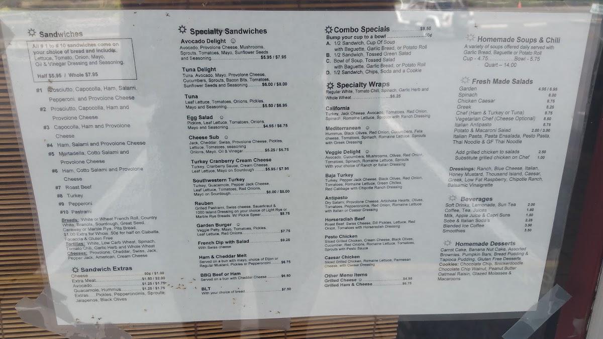 Menu at Squeeze Inn Sandwich Shop desserts, Medford