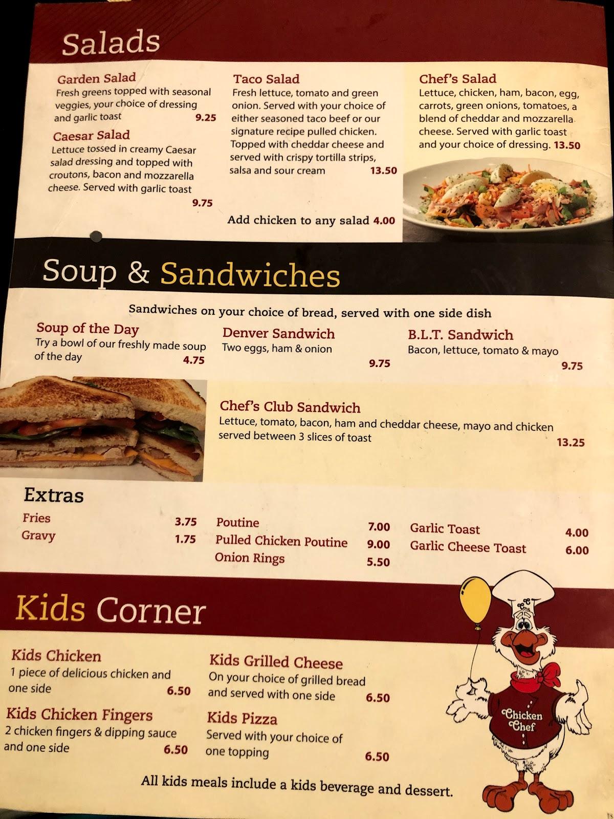 Menu at Chicken Chef - Russell pizzeria, Russell