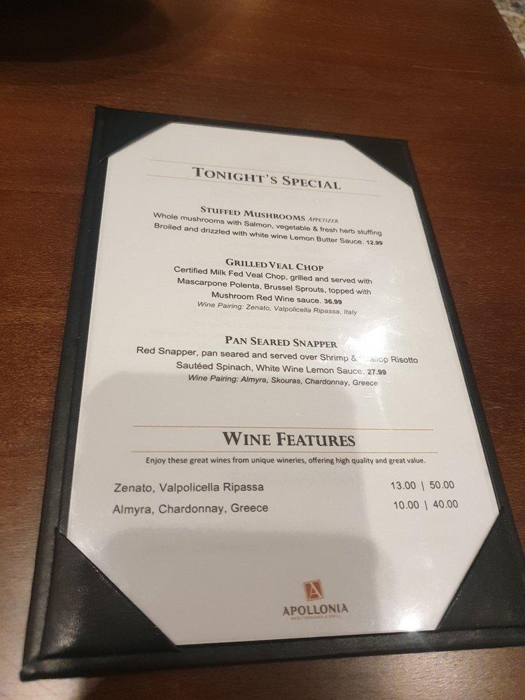 Menu at Apollonia Grill - Landings Sarasota restaurant, Sarasota, S ...