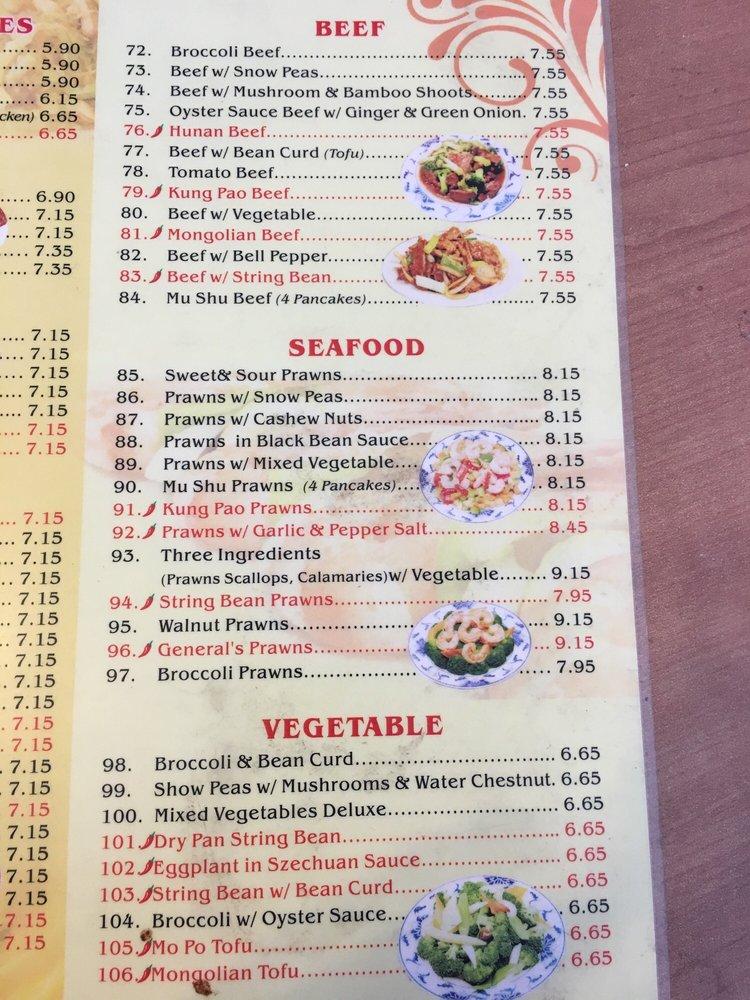 Menu at Canton City restaurant, Antioch