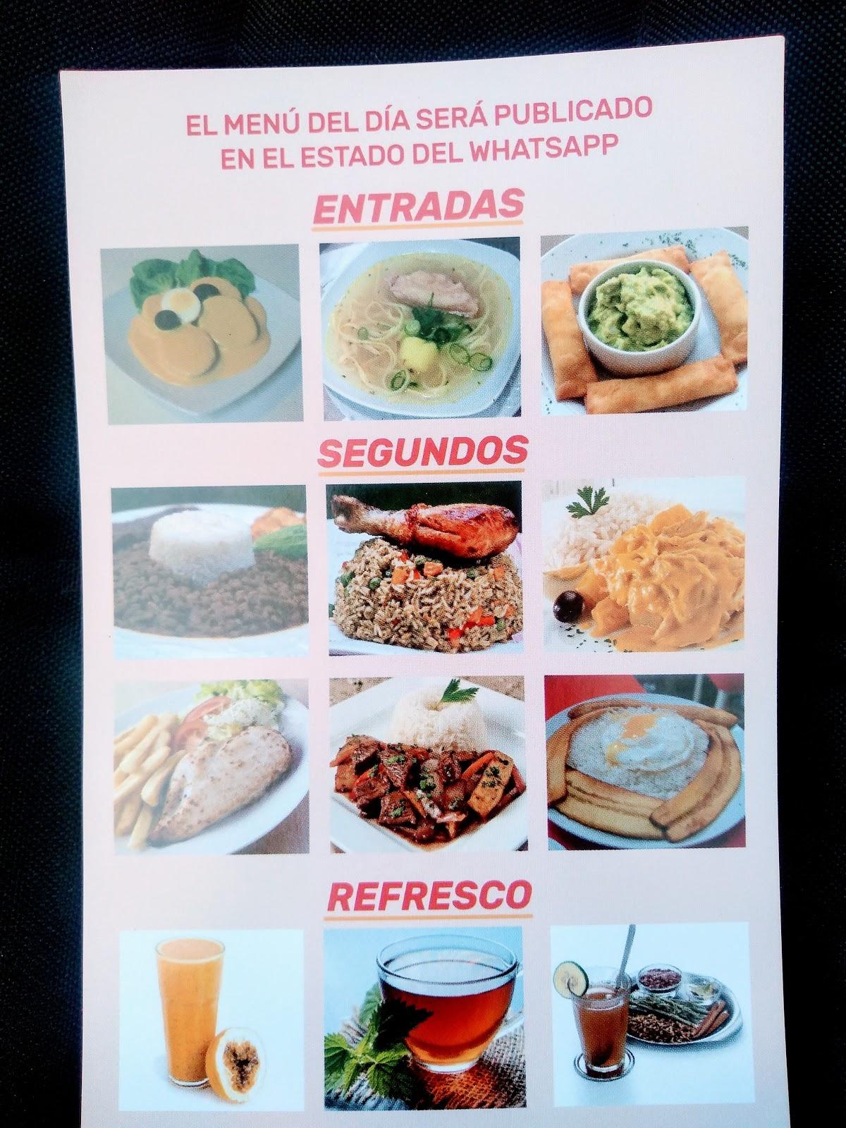 Menu at Chifa Kin Wah restaurant, Lima