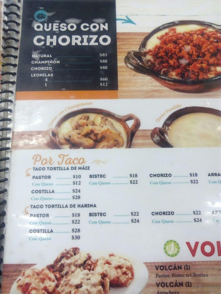 Menu at Tacos Los Tarascos | La Cima restaurant, Zapopan, Lat. Juan Gil ...