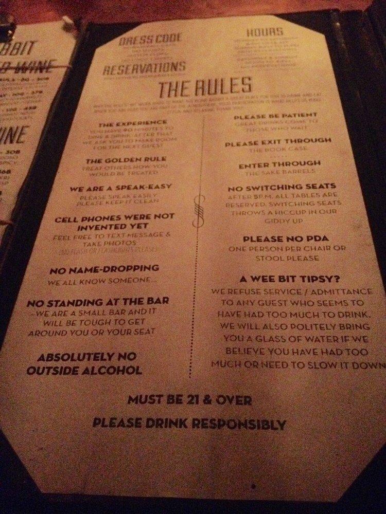 Menu at The Blind Rabbit pub & bar, Anaheim