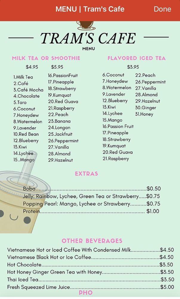 Tram's Café, Palm Coast - Restaurant menu, prices and reviews