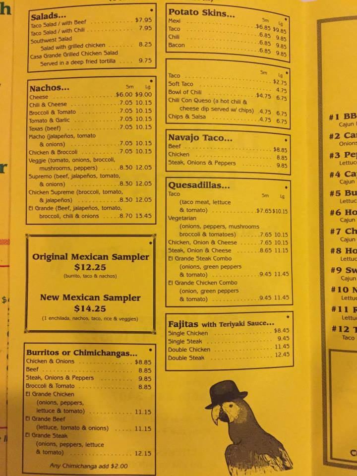 Menu at Brown Derby Lounge pub & bar, Montville