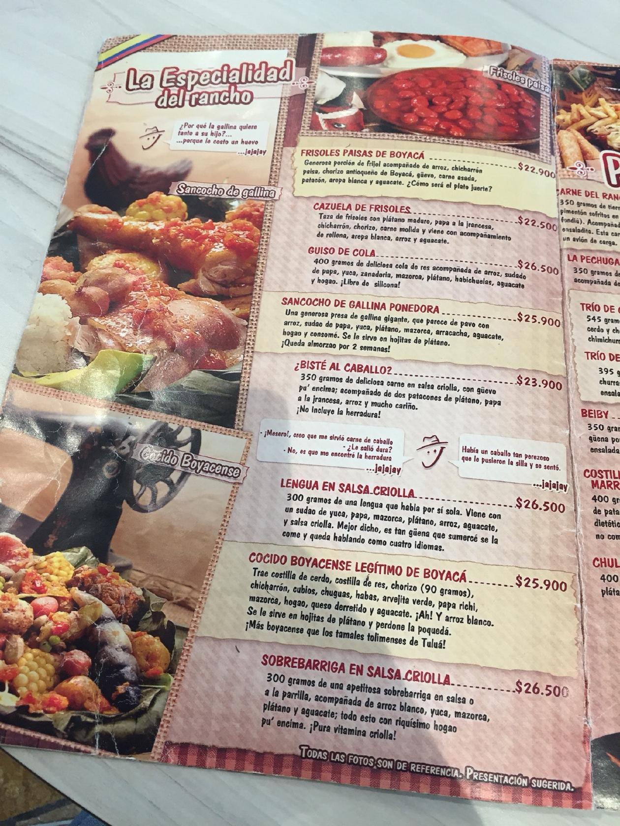 Menu at Don Jediondo Sopitas y Parrillas, Barranquilla, C.C. VIVA ...