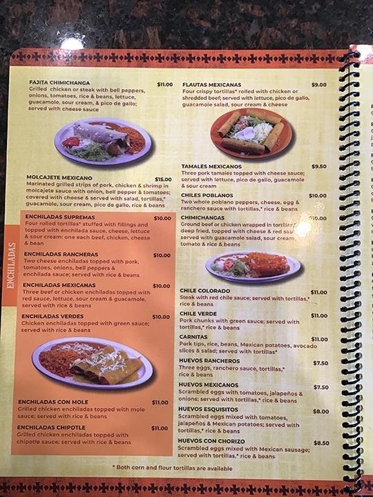Menu at El Rancho Grande II restaurant, Savoy