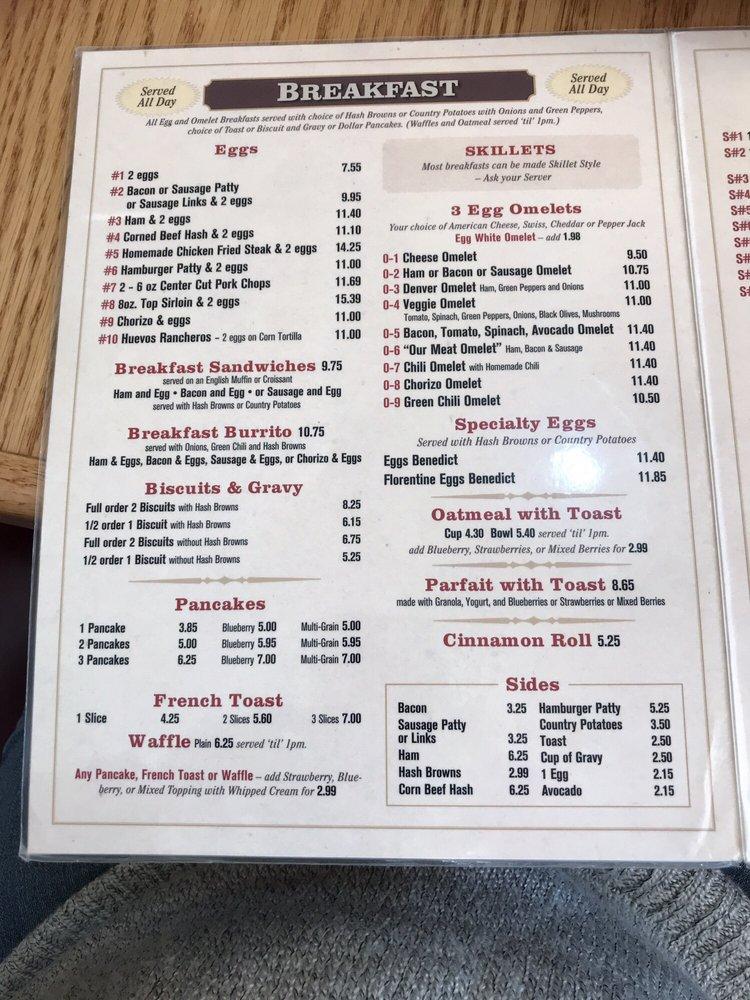 Menu at Show Low Cafe, Show Low, 480 W Deuce of Clubs