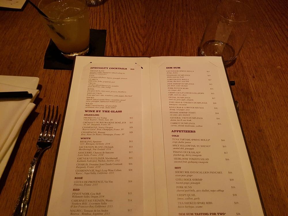 Menu at Buddakan pub & bar, New York City