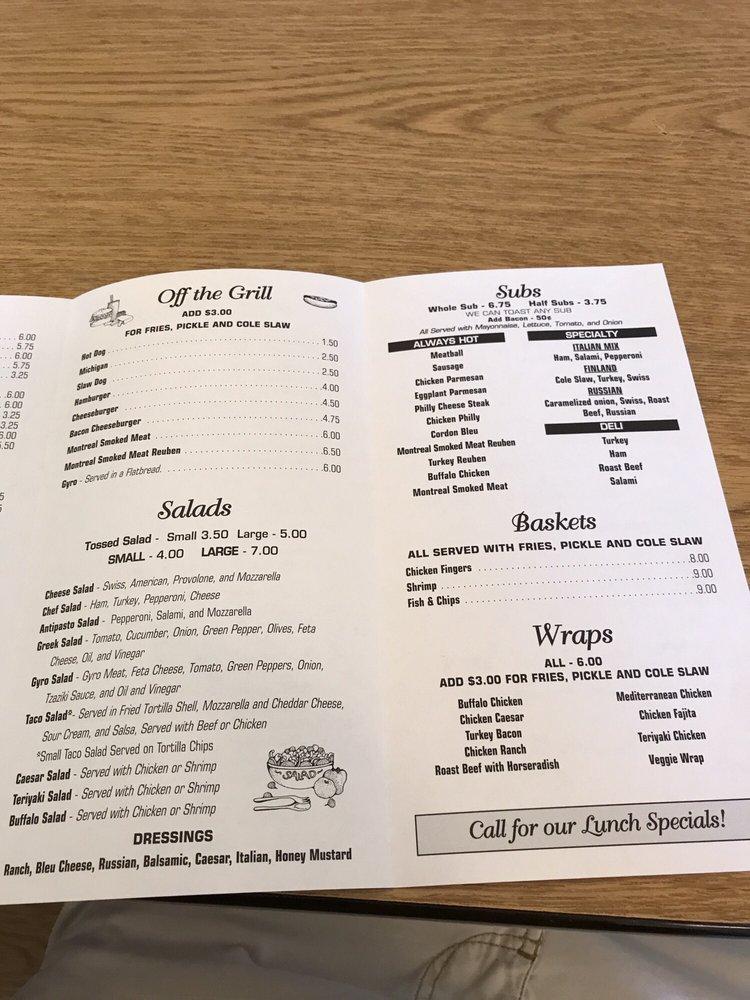 Menu at Gino's Pizza pizzeria, Rouses Point