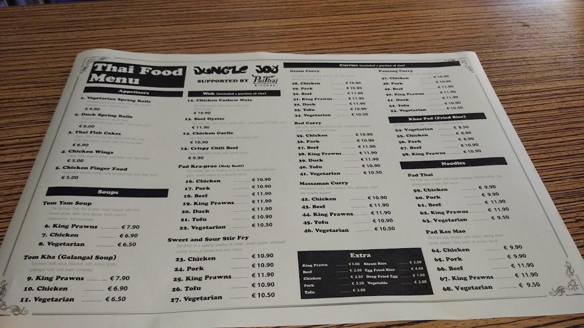 Menu at Jungle Joy Bar - Restaurant, Gzira