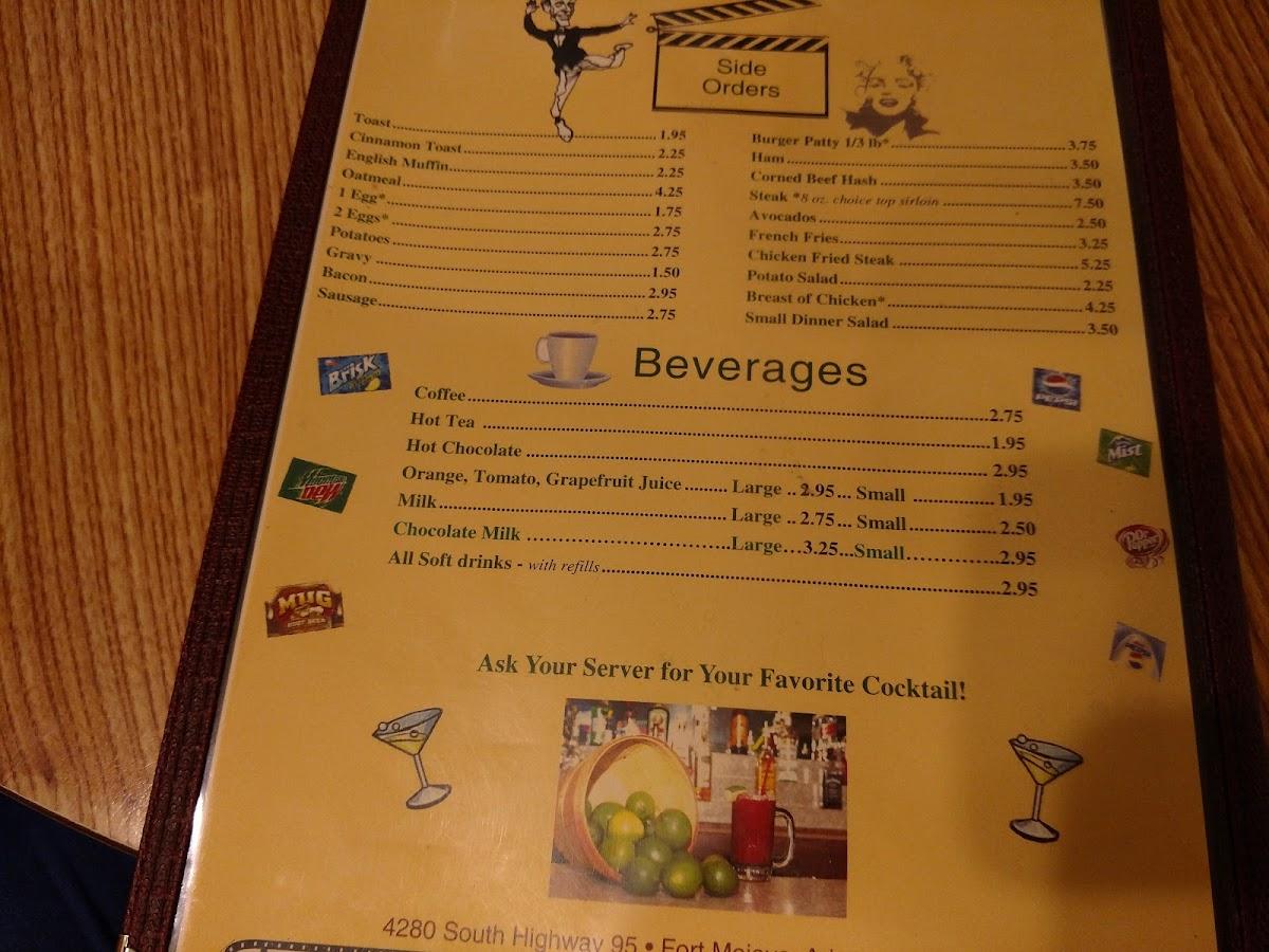 Menu at D'Place Cafe, Fort Mohave
