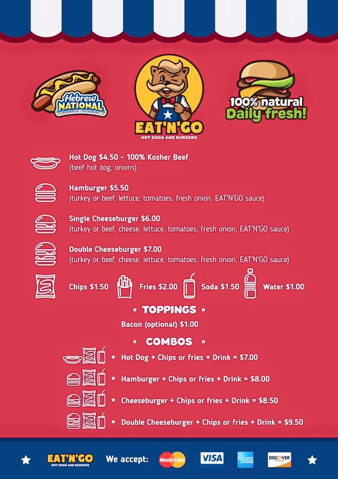 Menu at Eat'N'Go restaurant, Houston