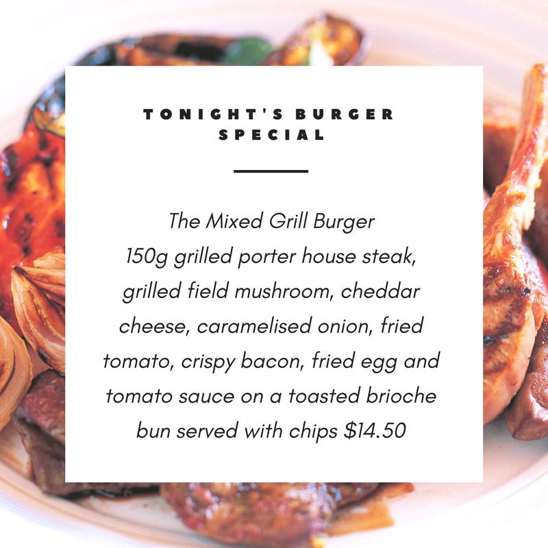 Menu at Sir Charles Darling Hotel restaurant, Geelong