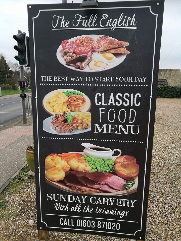 Menu at Queen of Hearts pub & bar, Cawston