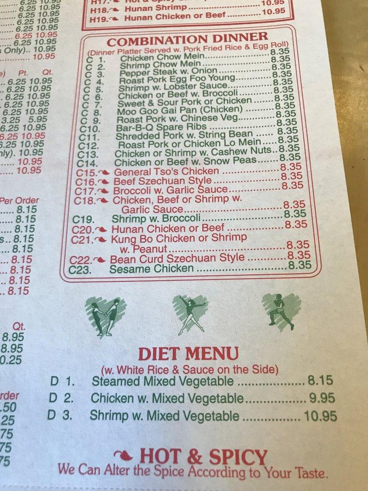 Menu at Dragon House restaurant, Park Ridge