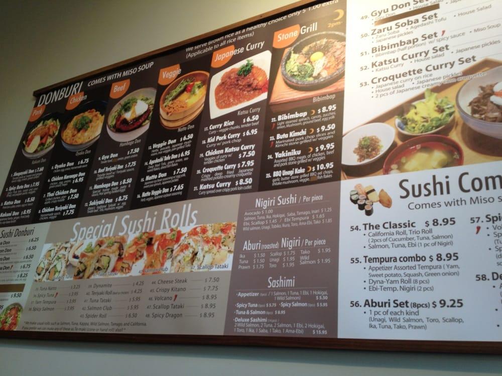 Menu at Kita No Donburi restaurant, Vancouver