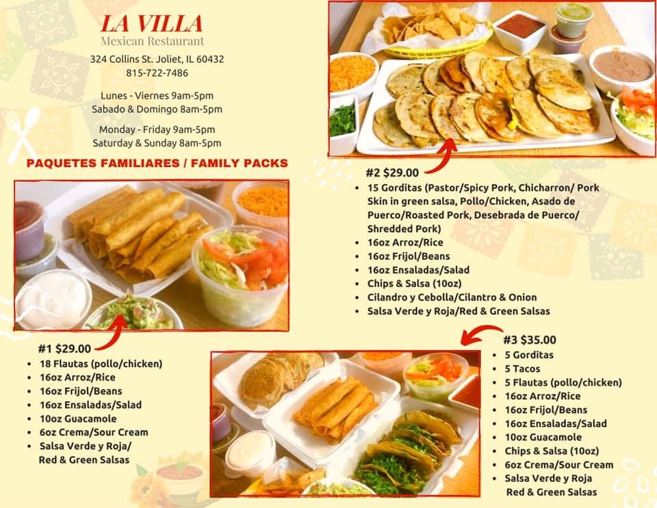 Menu at La Villa Restaurant, Joliet