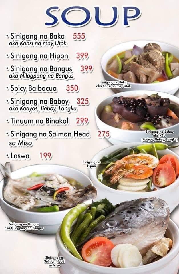 Menu at Marina - Iloilo, Oysters and Seafood restaurant, Quezon City