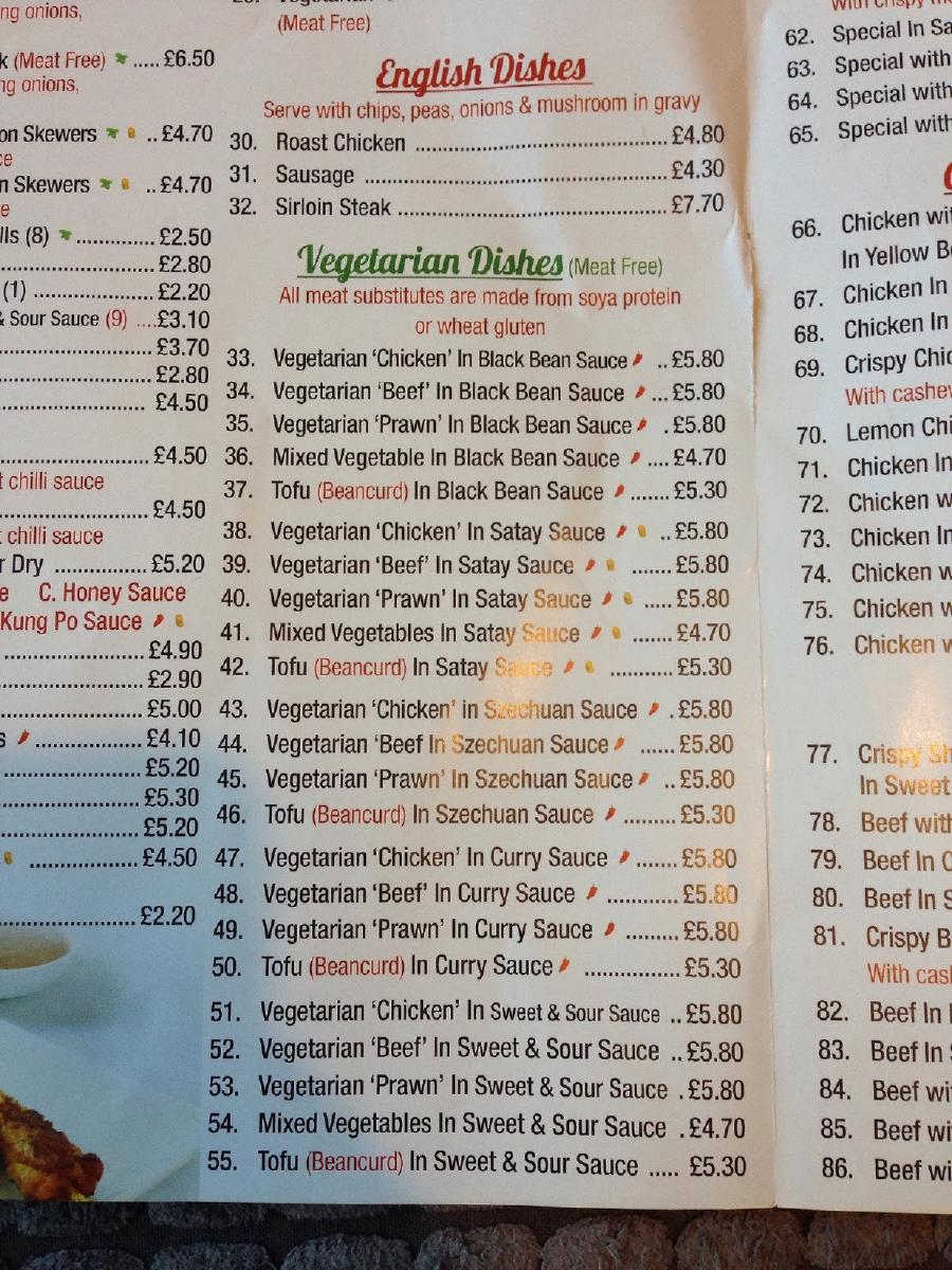 Happy Garden Erie Menu
