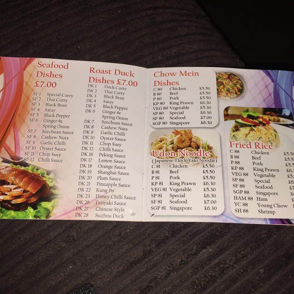 Menu at Ma Ma Chef restaurant, Carrickfergus