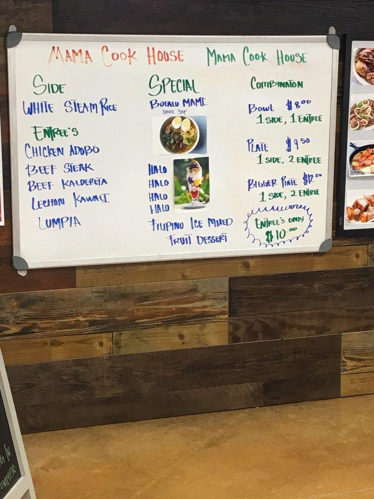 Menu at Mama's Cook House restaurant, Roy
